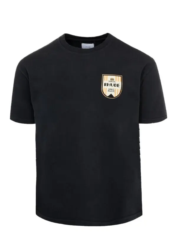 Rhude Mont-blanc Hotel Crewneck T-shirt - Black