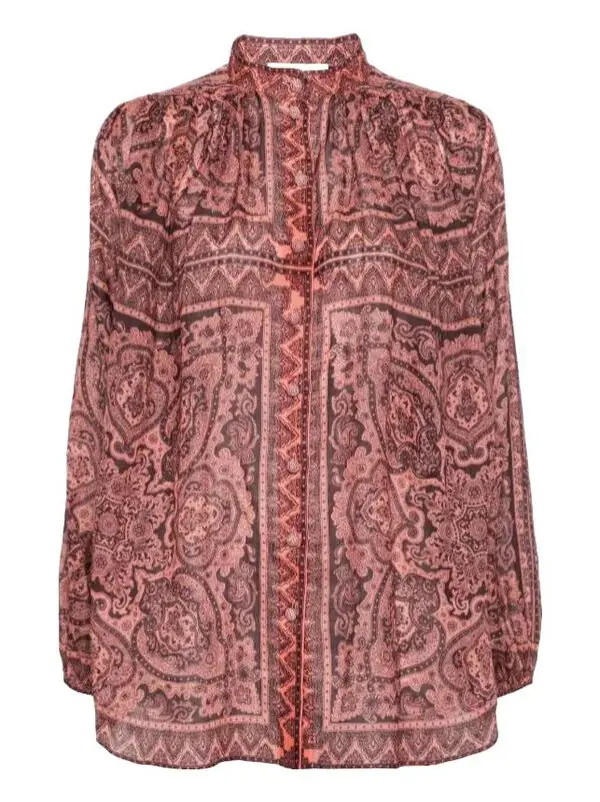 Zimmermann Ottie Tunic Top - Pink