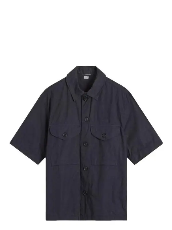 C.P. COMPANY Short-sleeved Poplin Shirt - Black