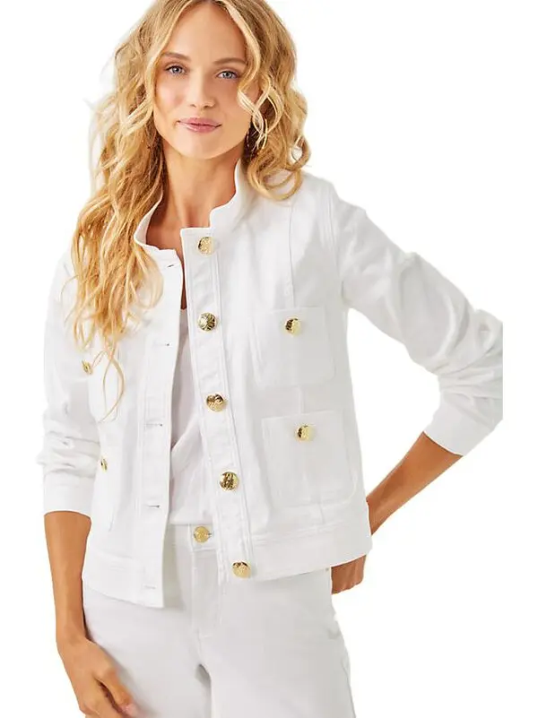Lilly Pulitzer® Shepa Denim Jacket - Resort White