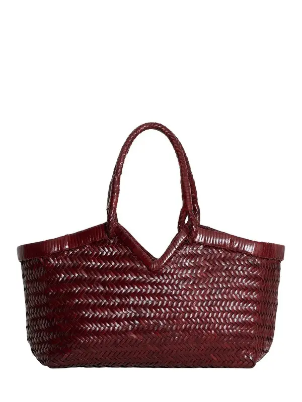 VIPERA Crudelia Woven Leather Shoulder Bag - Red