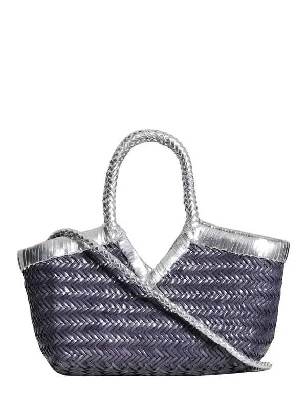 VIPERA Monet Frame Woven Leather Shoulder Bag - Yellow