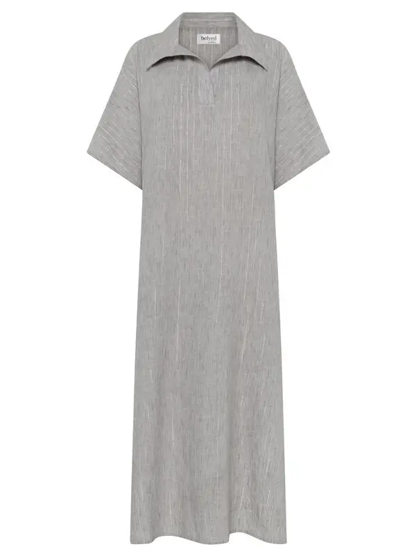 BELYED HANDCRAFT Heyam Linen Dress - Grey