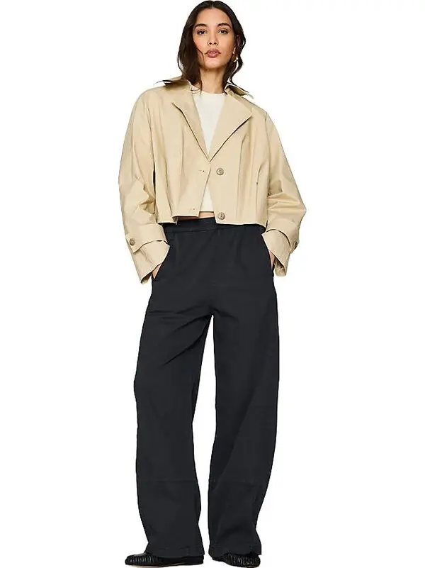 PILCRO Izzie Relaxed Pull-on Barrel Pants - Phantom