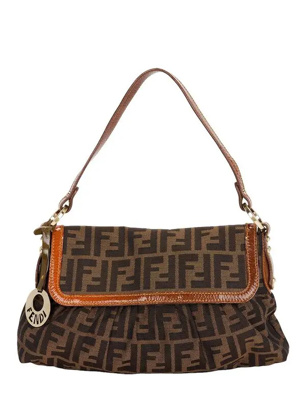 Fendi Zucca Chef Shoulder Bag - Brown