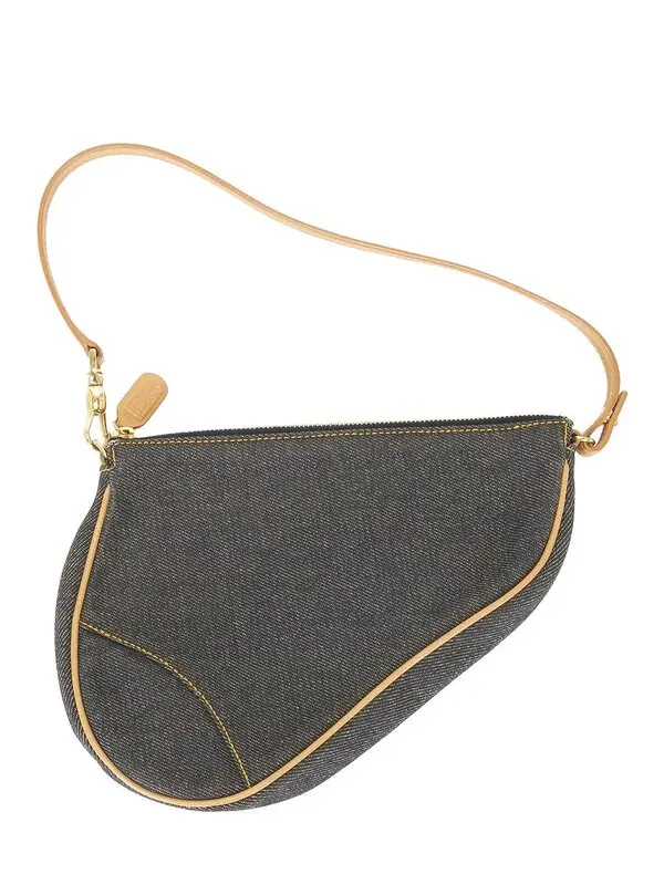 Dior Denim Pochette Saddle Bag - Blue