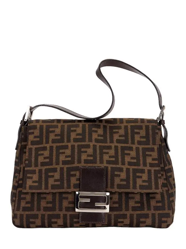 Fendi Zucca Mama Forever Baguette Shoulder Bag - Brown