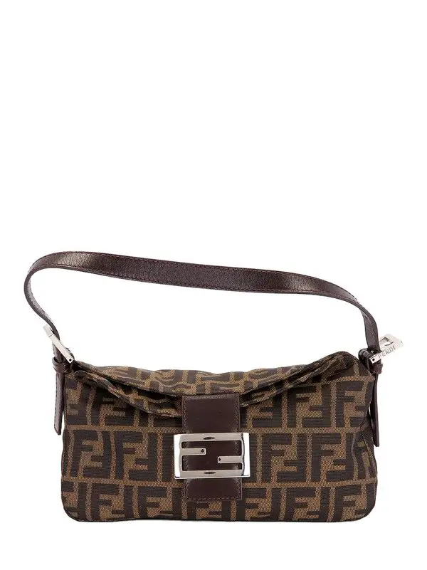 Fendi Zucca Baguette Shoulder Bag - Brown