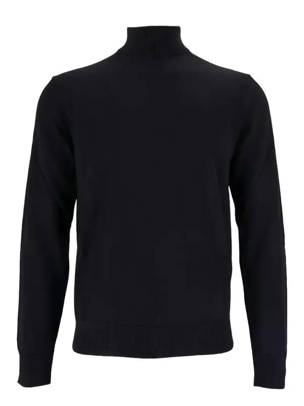 BALLANTYNE High-neck Ribbed-trim Sweater - Black