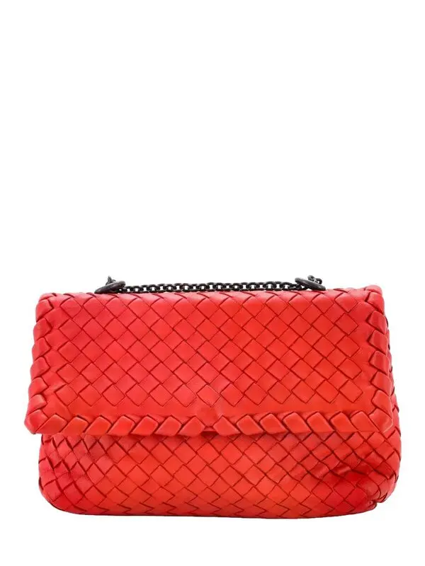Bottega Veneta Intrecciato Nappa Baby Cross Body Bag - Red