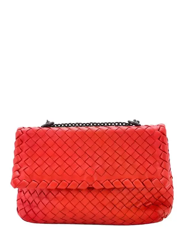 Bottega Veneta Intrecciato Nappa Baby Cross Body Bag - Red