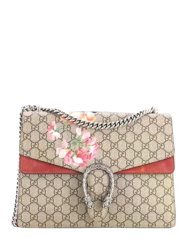 Gucci Dionysus Blooms Print Gg Coated Canvas Medium Shoulder Bag - Brown