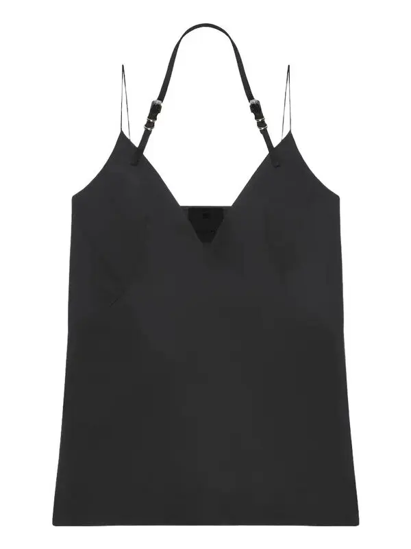 Givenchy Voyou V-neck Top - Black