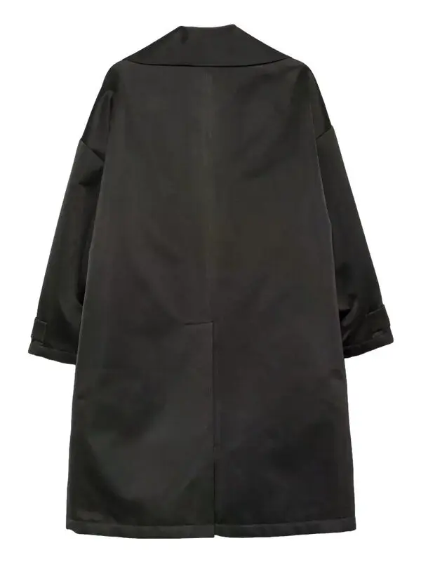 Plan C Concealed-button Coat - Black