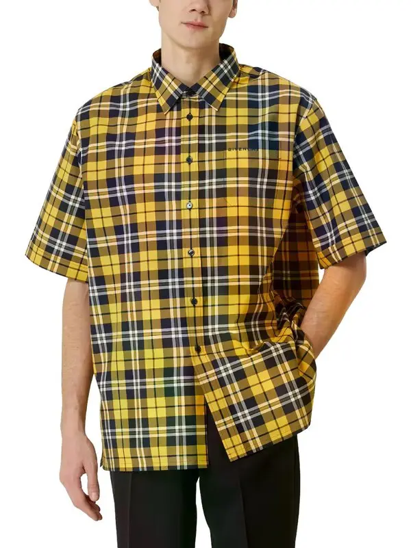 Givenchy Check-pattern Short-sleeve Shirt - Yellow