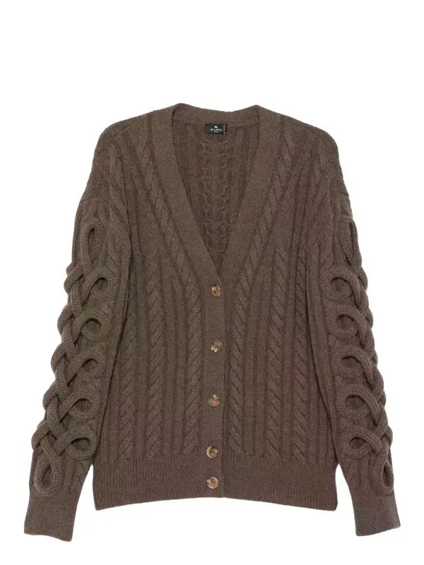 Etro Cable-knit Cardigan - Brown
