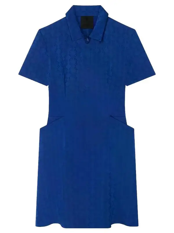 Givenchy 4g Monogram Jacquard Mini Dress - Blue