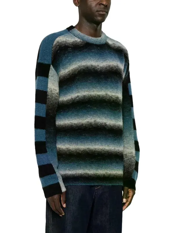 Paul Smith Gradient-effect Striped Sweater - Blue