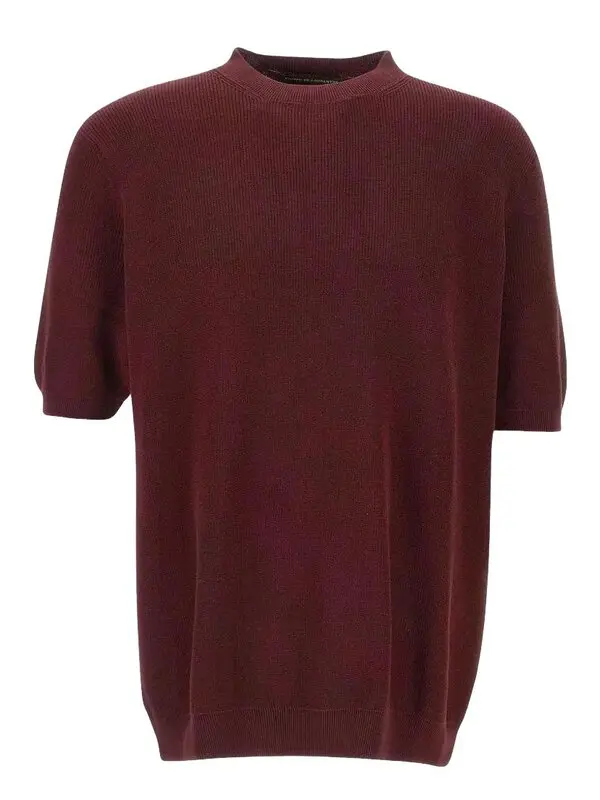 FILIPPO DE LAURENTIIS Short-sleeved Crew-neck T-shirt - Red