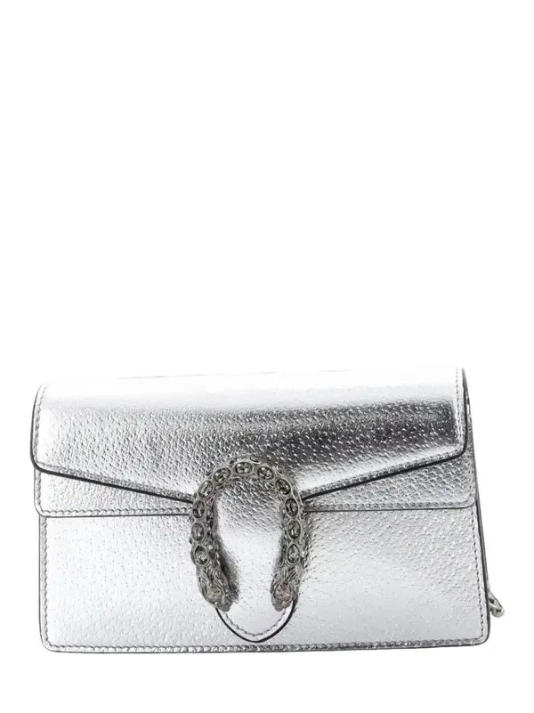 Gucci Dionysus Bag Leather Super Mini Clutch Bag - Metallic