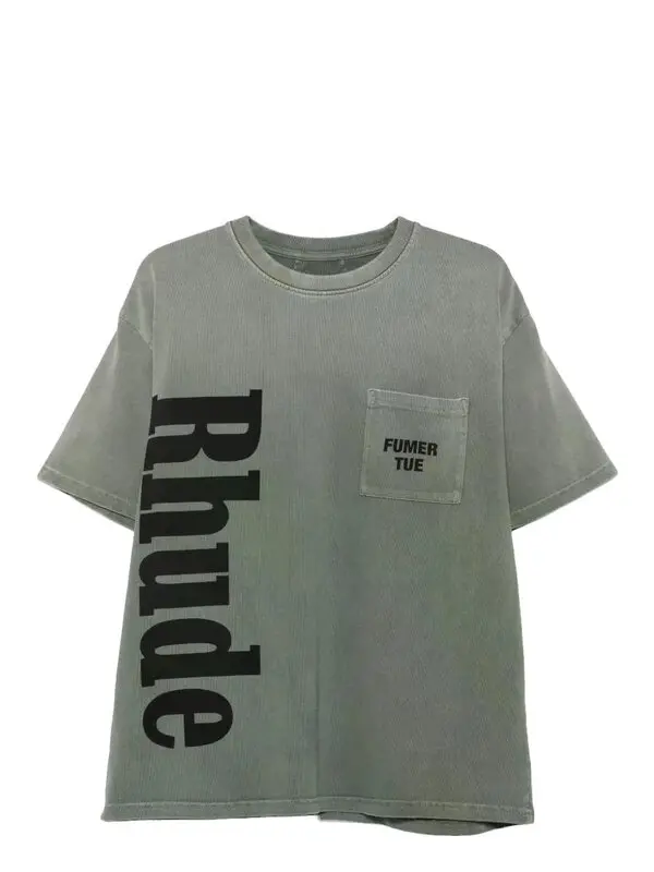 Rhude Logo-print Pocket T-shirt - Green