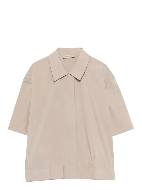 Herno Elasticated-hem Short-sleeve Shirt - Neutrals