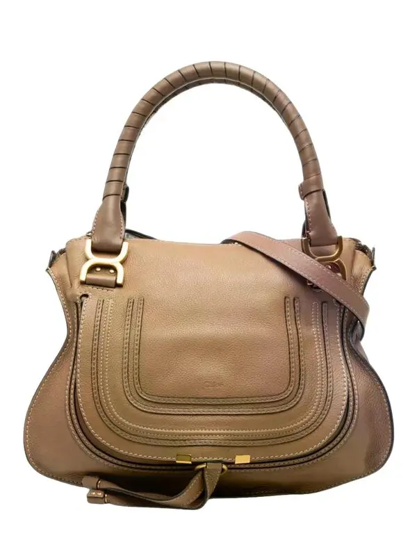 Chloé Medium Leather Marcie Satchel - Brown