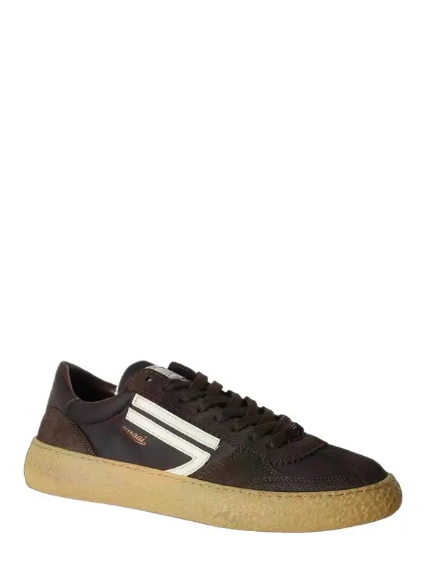PURAAI 1.01 Vintage Suede Panelled Sneakers - Brown