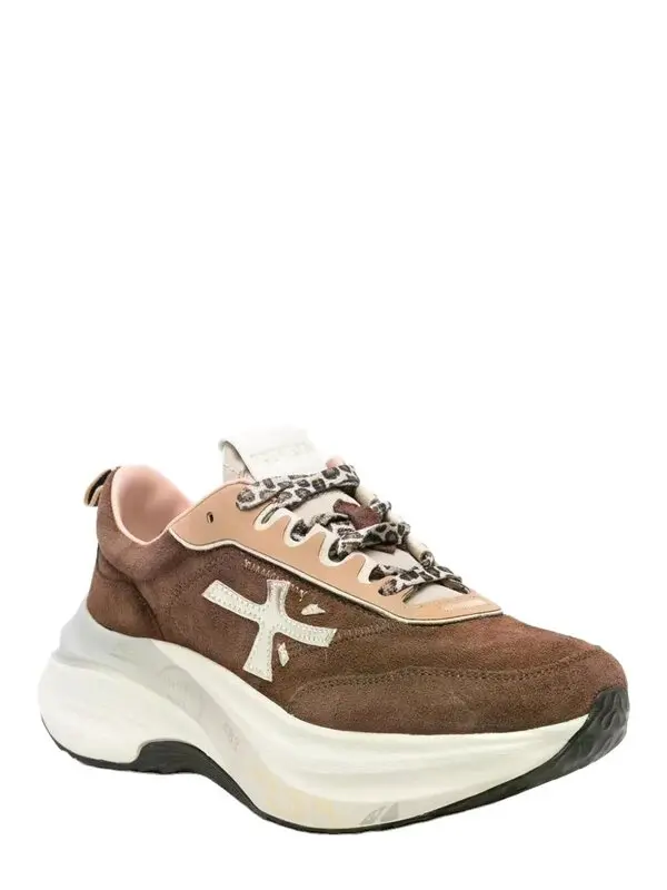 Premiata Leopard-print Suede Sneakers - Brown