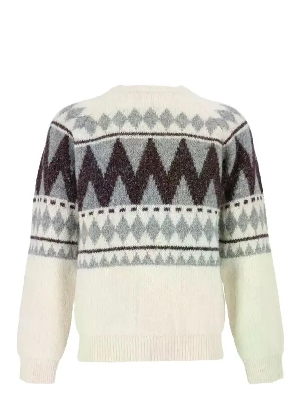 Peserico Geometric Pattern Raglan Sleeve Sweater - Neutrals