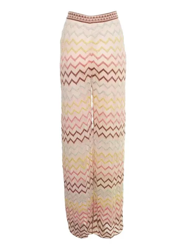 Missoni Pointelle-knit Wide-leg Trousers - Neutrals
