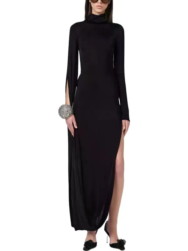 Giuseppe Di Morabito High-neck Side-slit Maxi Dress - Black