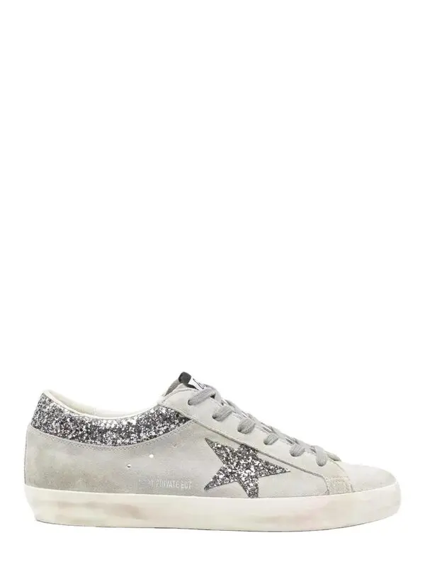 GOLDEN GOOSE Superstar Glitter-embellished Sneakers - Grey