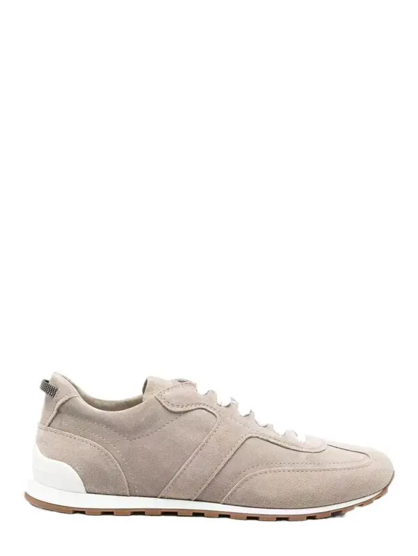 Brunello Cucinelli Panelled Monili-chain Sneakers - Neutrals