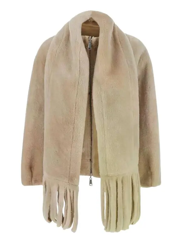 URBANCODE Fringe-detail Reversible Coat - Neutrals