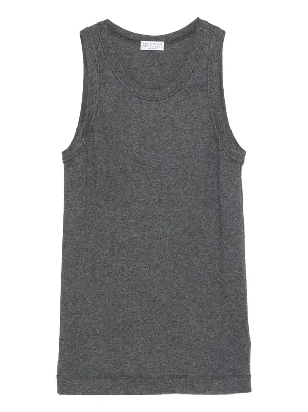 Brunello Cucinelli Monili-detail Tank Top - Grey