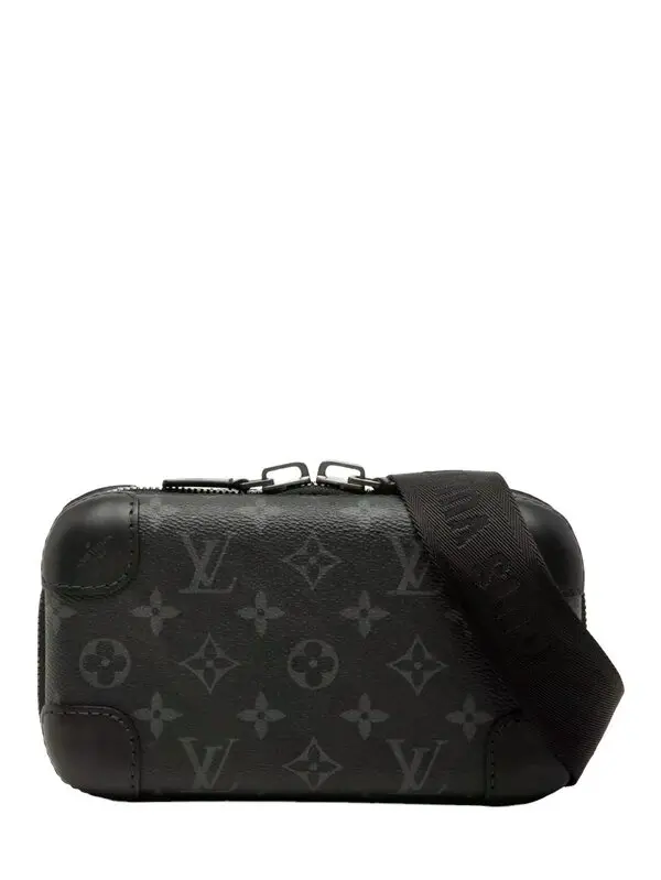 LOUIS VUITTON Monogram Eclipse Horizon Clutch Crossbody Bag - Black
