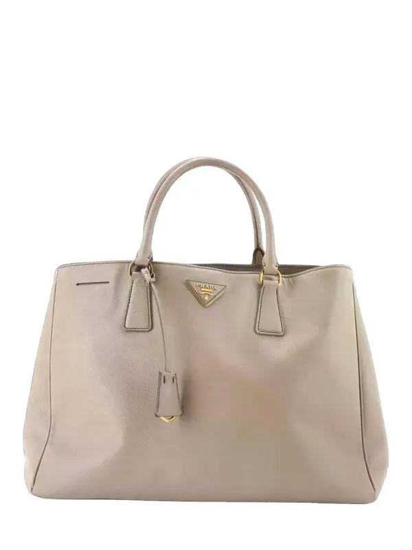 Prada Saffiano Leather Open Tote Bag - Grey