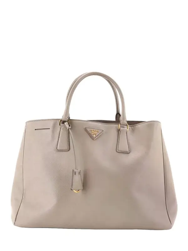 Prada Saffiano Leather Open Tote Bag - Grey