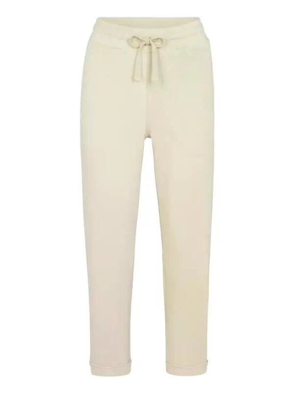 JUVIA Ellis Drawstring Rolled-cuff Track Pants - Neutrals