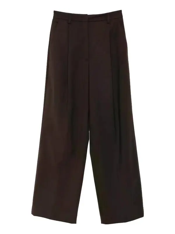 THELATEST E-axel Pleated Trousers - Brown