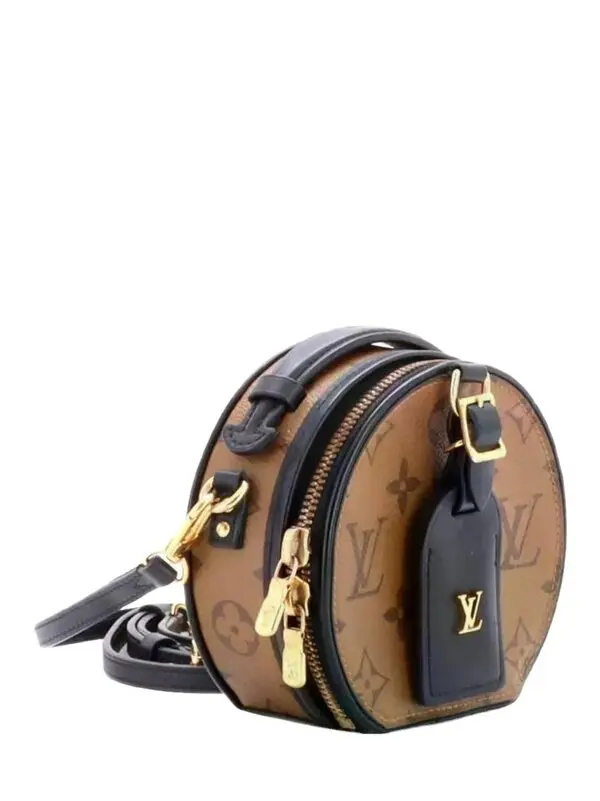 LOUIS VUITTON Reverse Monogram Canvas Mini Boite Chapeau Cross Body Bag - Brown