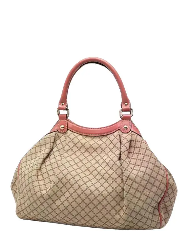 Gucci 2000-2015 Medium Diamante Canvas Sukey Tote Bag - Neutrals