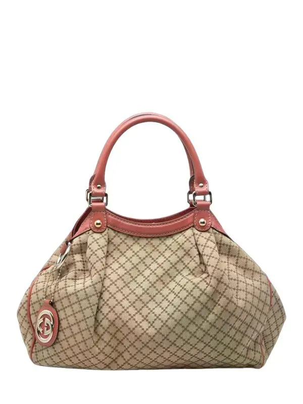 Gucci Medium Diamante Canvas Sukey Tote Bag - Neutrals