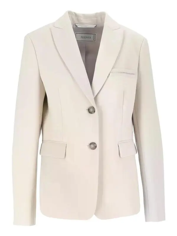Peserico Single-breasted Notched-lapels Jacket - Neutrals