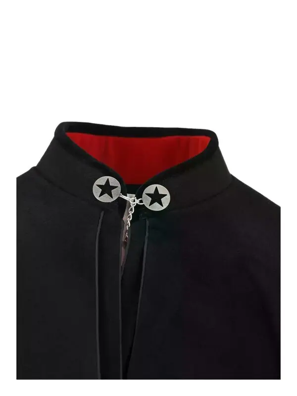 IL TABARRO Layered-panel Hook-fastening Cape - Black