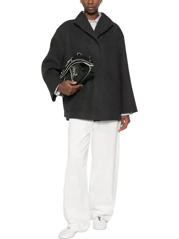 Dusan Oversized Shawl-collar Jacket - Grey