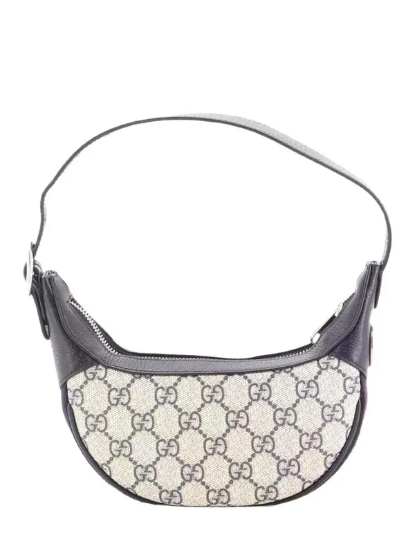 Gucci Ophidia Half Moon Gg Coated Canvas Mini Hobo Bag - Blue
