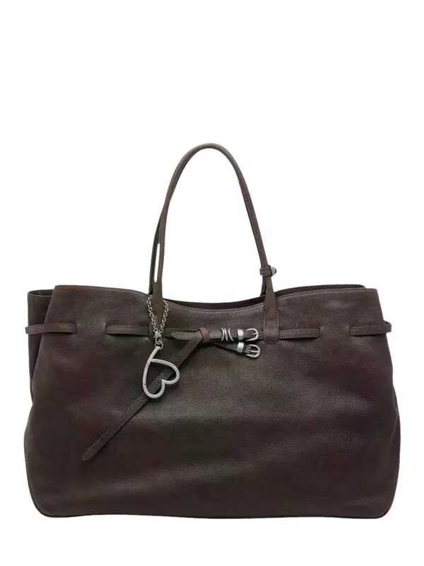 MARGESHERWOOD Buckle-detail Heart-charm Shoulder Bag - Brown