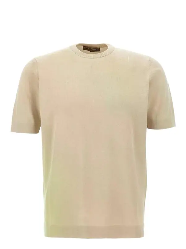 FILIPPO DE LAURENTIIS Cotton T-shirt - Neutrals